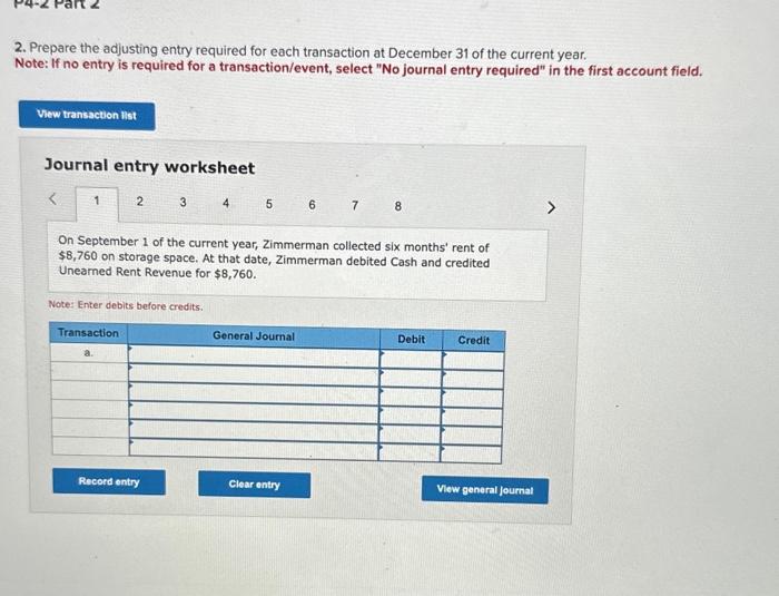 Solved Required information P4-2 (Algo) Recording Adjusting | Chegg.com