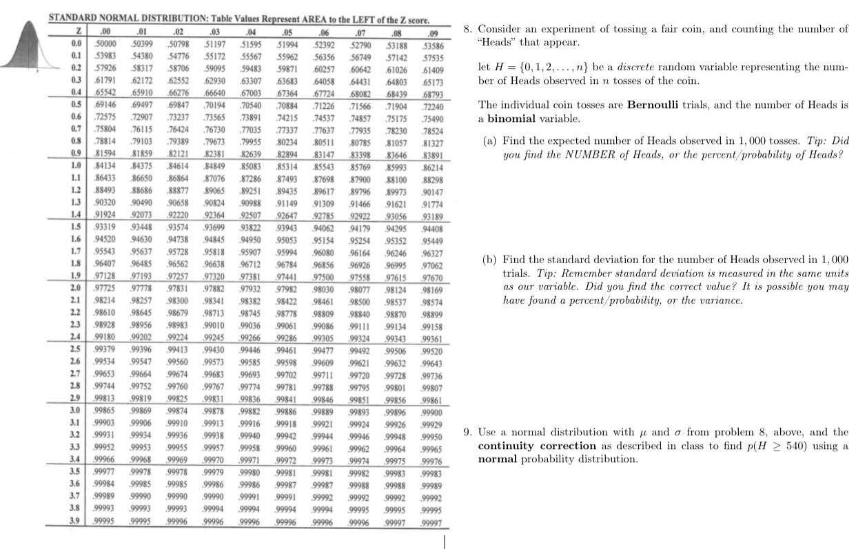 Solved 8. ﻿Consider an experiment of tossing a fair coin, | Chegg.com