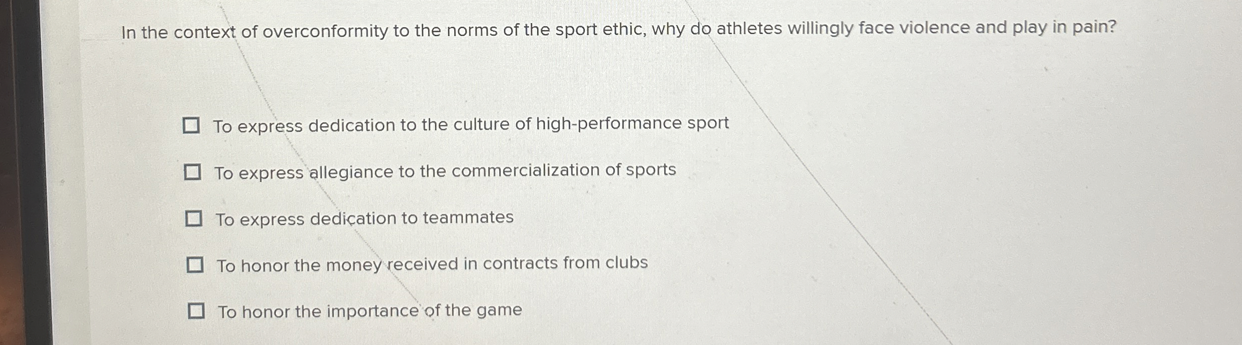 Solved In the context of overconformity to the norms of the | Chegg.com