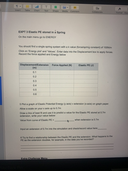 Solved Tv T AN Insert Table Chart Text Shape Media Comment | Chegg.com