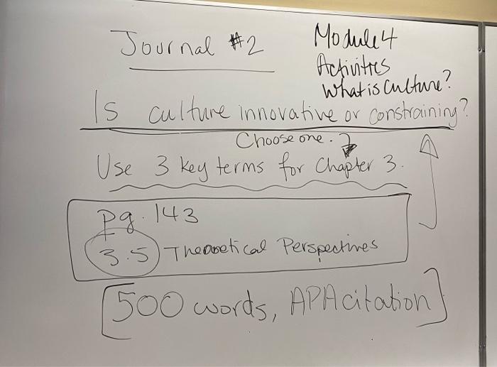 write 500 minimum words explaining if culture is | Chegg.com