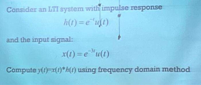 Solved Consider an LTI system with impulse response | Chegg.com