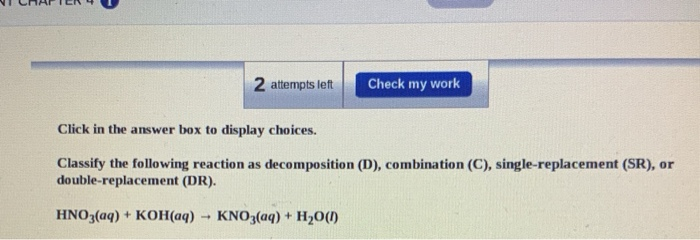 Solved 2 attempts left Check my work Click in the answer box | Chegg.com