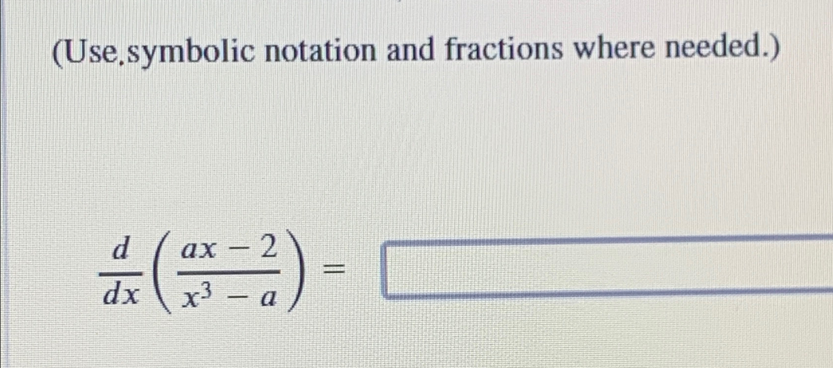 Solved (Use,symbolic notation and fractions where | Chegg.com