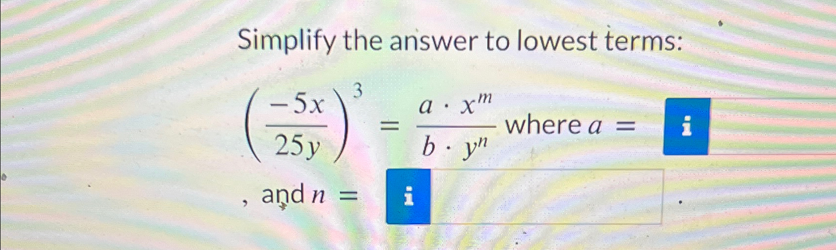 Solved Simplify the answer to lowest | Chegg.com
