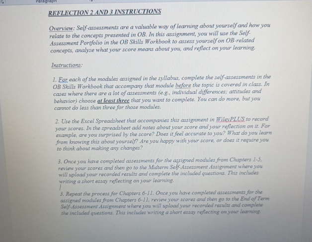 Solved REFLECTION 2 ﻿AND 3 ﻿INSTRUCTIONSOverview: | Chegg.com