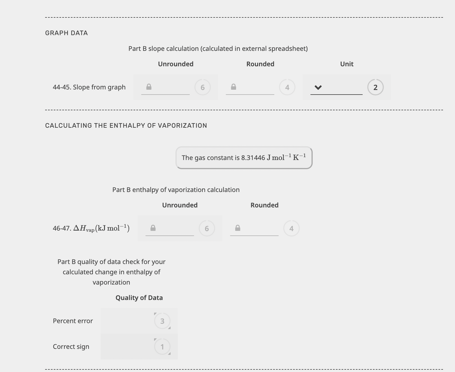 Solved GRAPH DATAPart B slope calculation (calculated in | Chegg.com