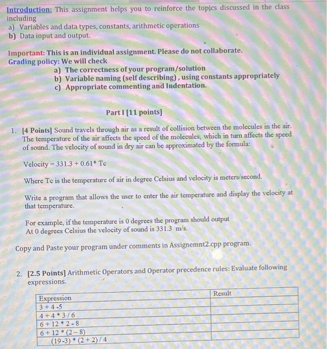 Introduction: This assignment helps you to reinforce | Chegg.com
