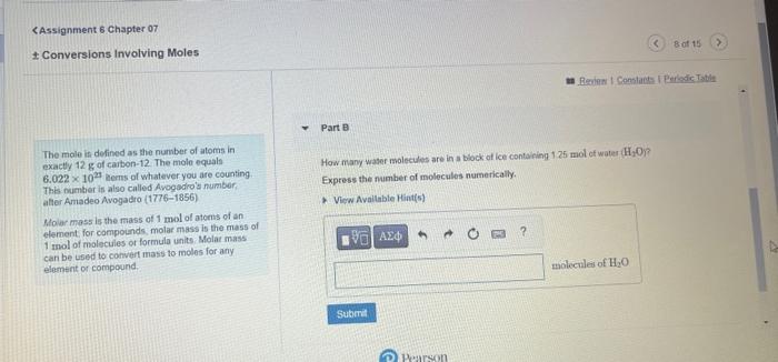 Solved Core Chemistry Skill: Using Molar Mass as a | Chegg.com