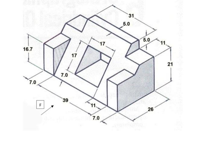 Solved draw front right and top | Chegg.com