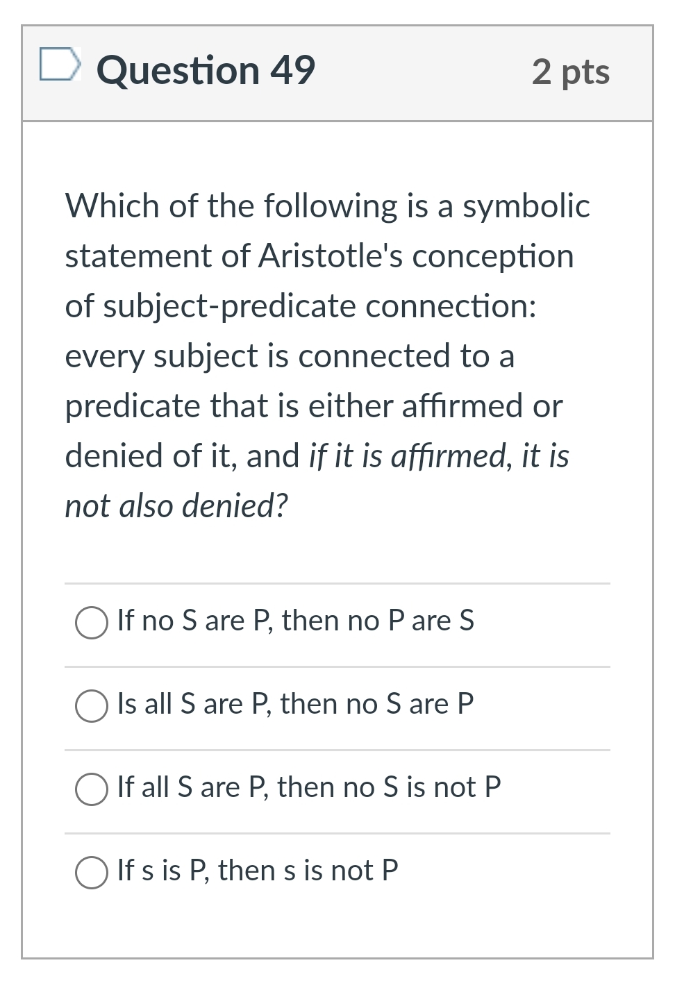 Which of the following is a symbolic statement of | Chegg.com