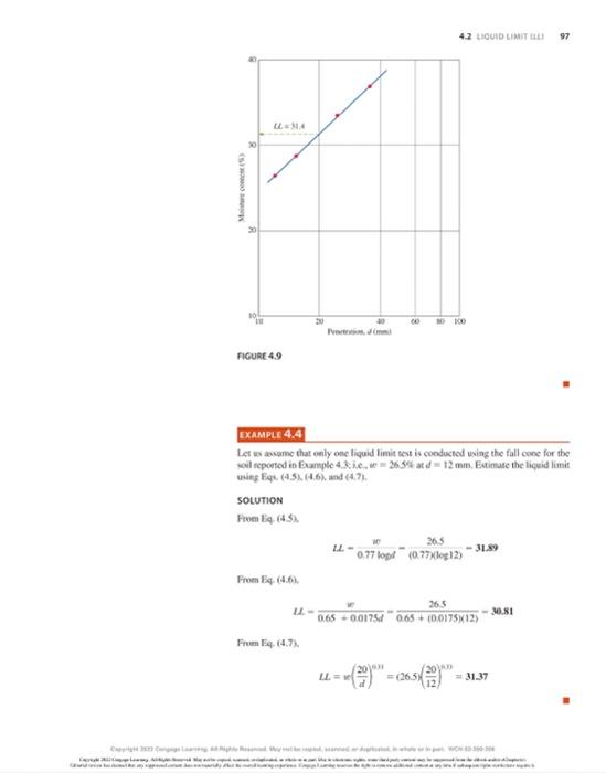 Solved Results from liquid and plastic limit tests conducted | Chegg.com