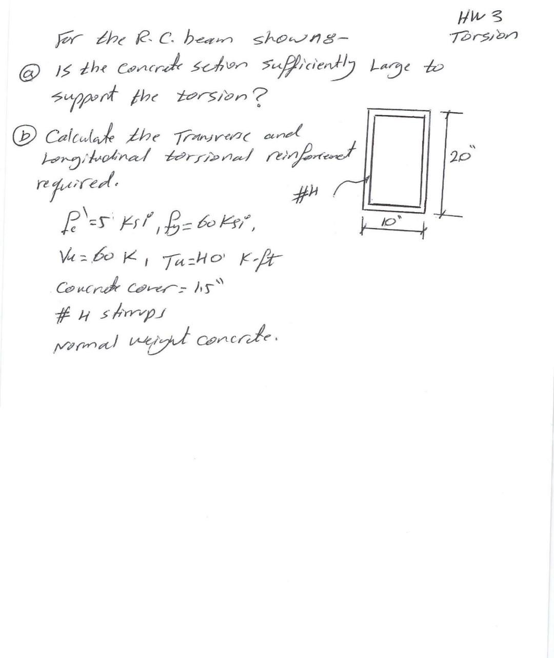 Solved For the R.C beam shown:- a)Is the concrete section | Chegg.com