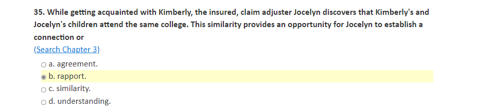 Solved While getting acquainted with Kimberly, the insured, | Chegg.com
