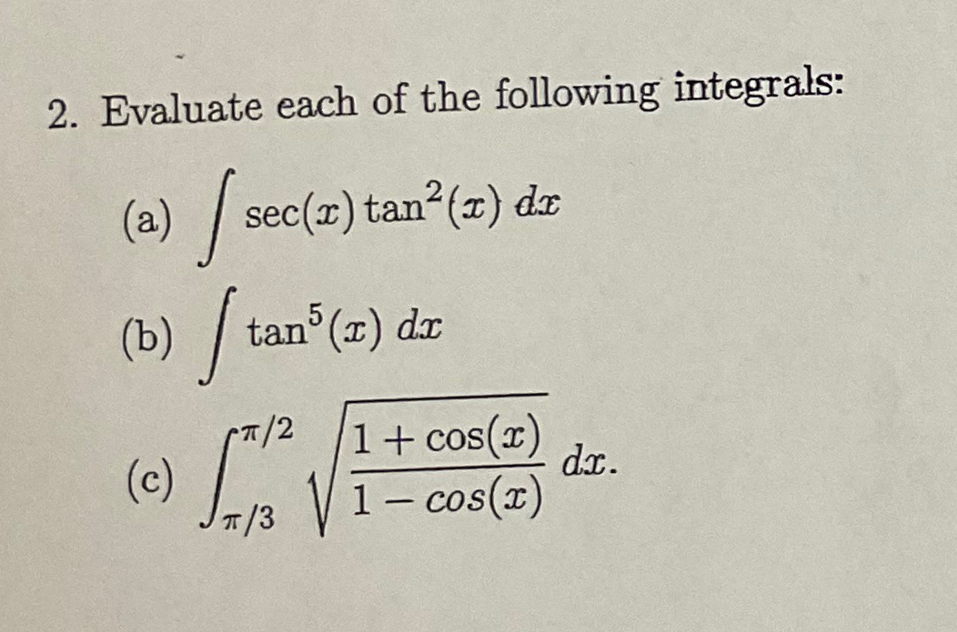 Solved Evaluate each of the following | Chegg.com
