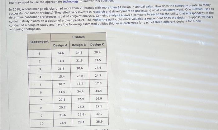 Solved In 2018, a consumer goods giant had more than 20 | Chegg.com