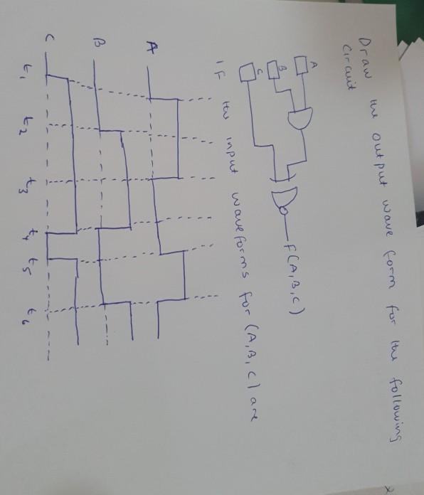 Solved The Output Wave Form For The Following Draw Circuit
