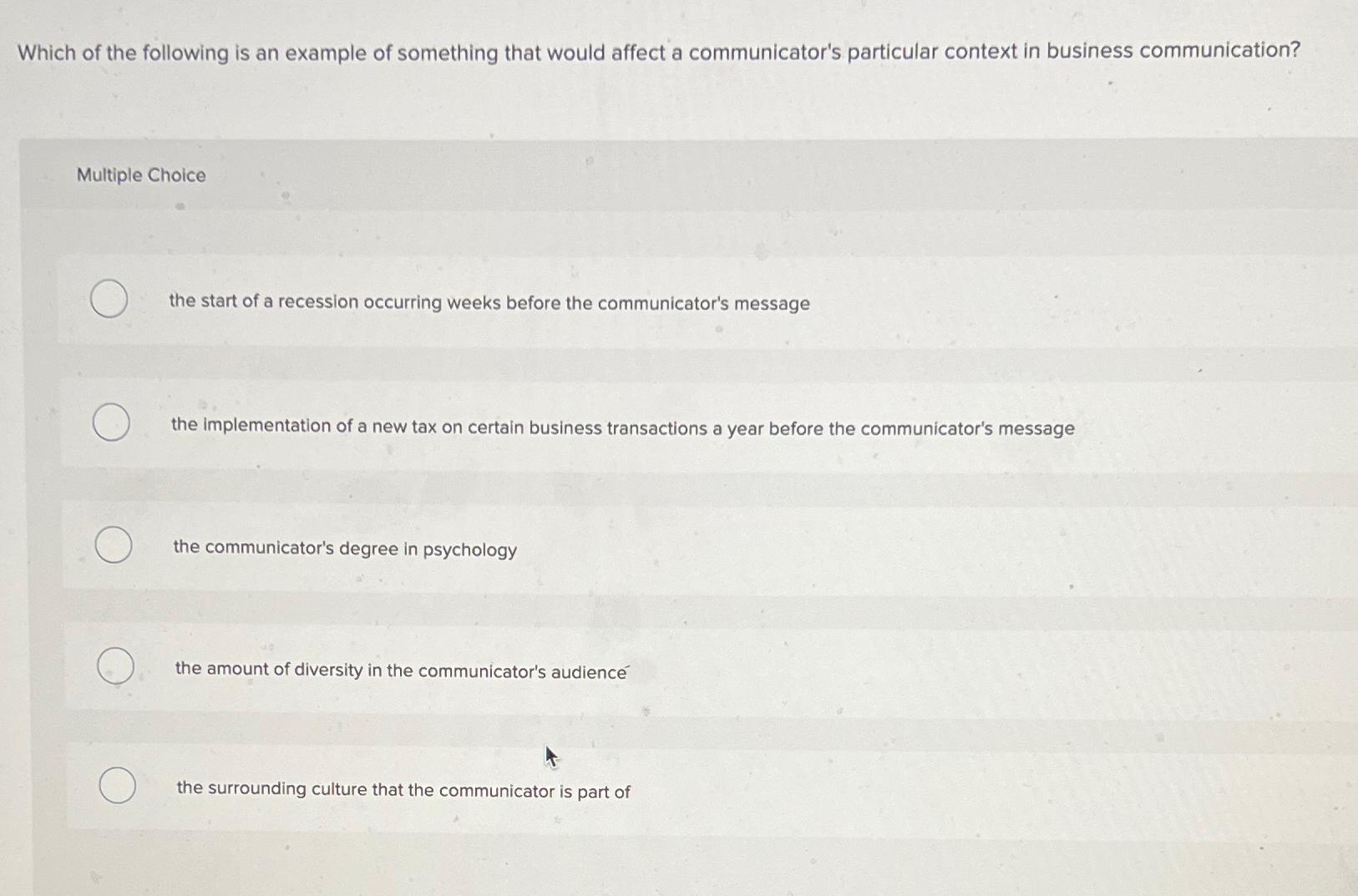 Solved Which of the following is an example of something | Chegg.com