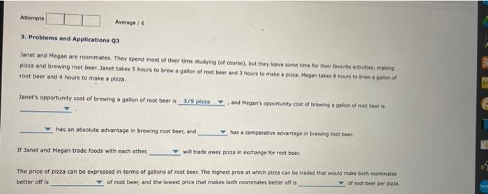 Solved Attempts Average/4 3. Problems and Applications Q3 | Chegg.com