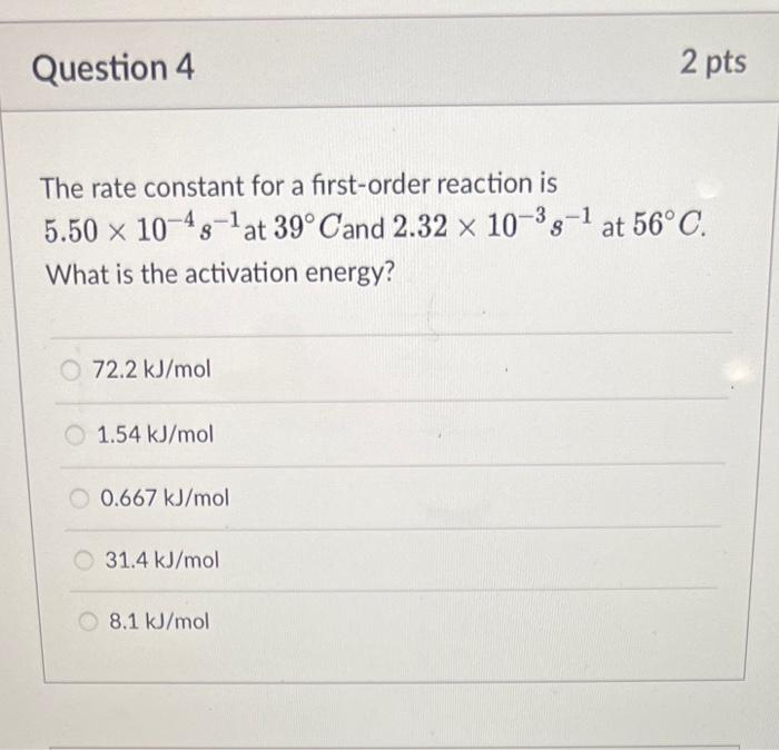 Solved The rate constant for a first-order reaction is | Chegg.com