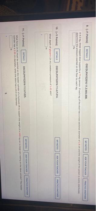 Solved 9. (-/1 Points) DETAILS OSCOLPHYS2016 11.3.WA.008. MY | Chegg.com Solved 9. (-/1 Points) DETAILS OSCOLPHYS2016 11.3.WA.008. MY | Chegg.com