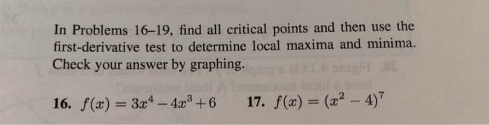 Solved In Problems 16-19, find all critical points and then | Chegg.com