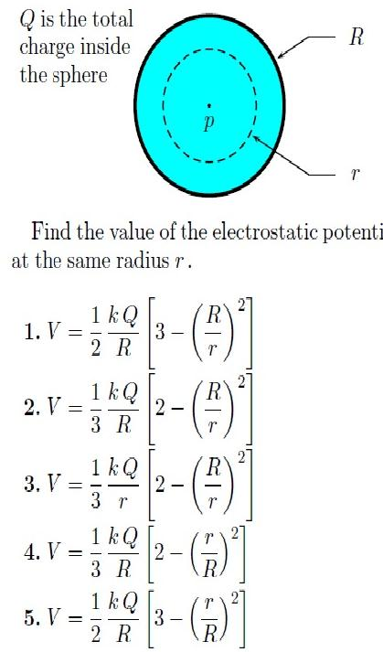 Solved Q is the total charge inside the sphere Find the | Chegg.com