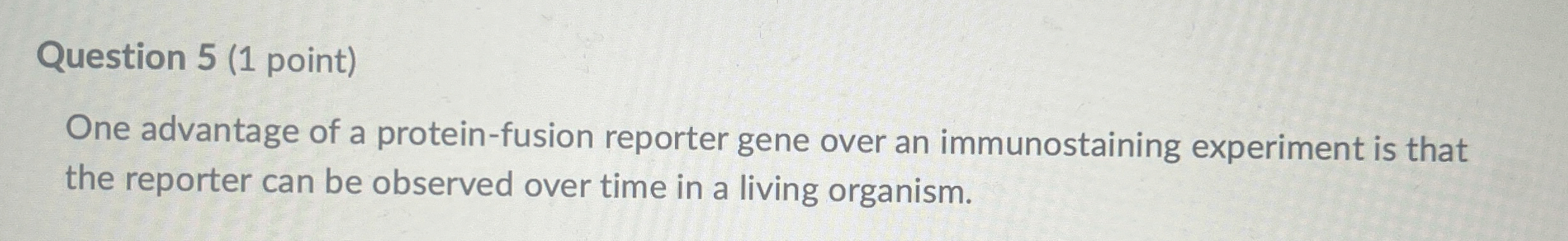 Solved Question 5 (1 ﻿point)One advantage of a | Chegg.com