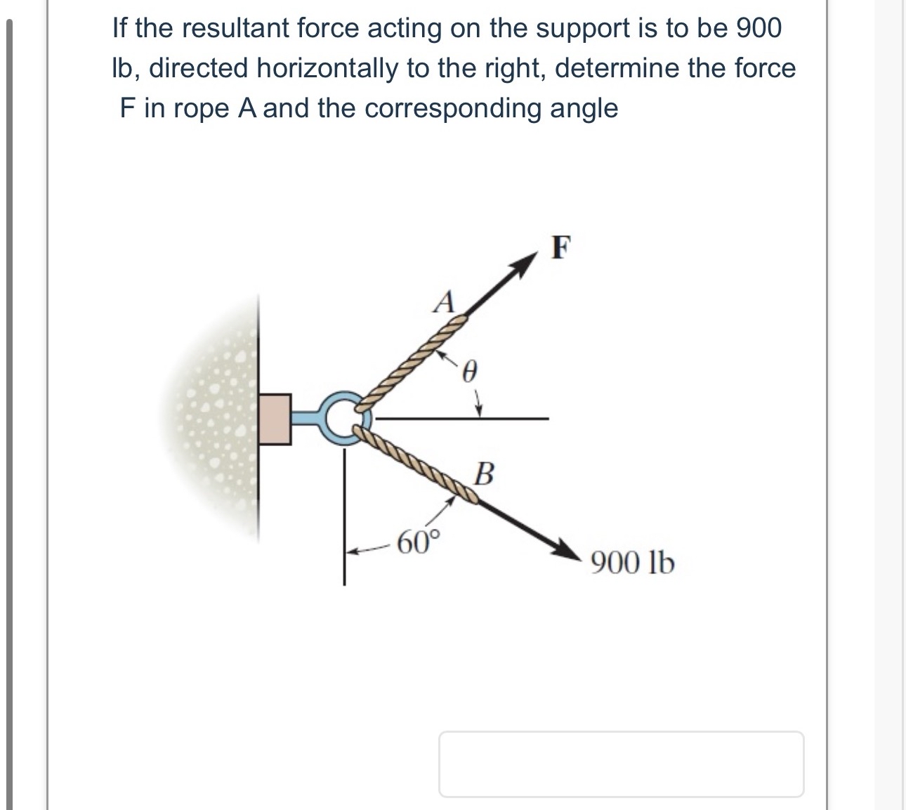If the resultant force acting on the support is to be | Chegg.com
