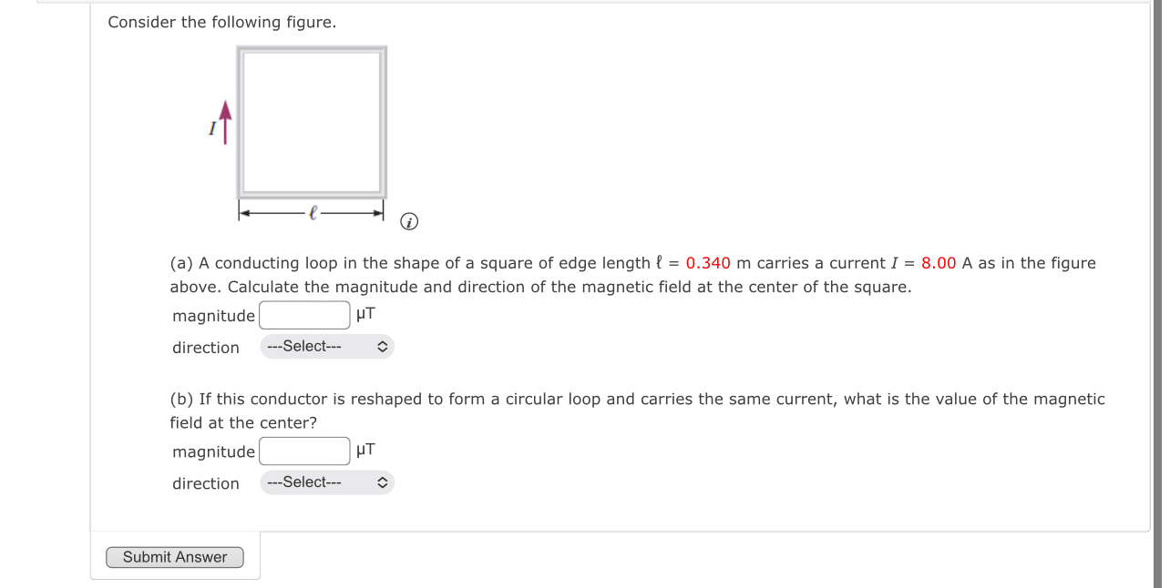 Solved Consider the following figure.(a) ﻿A conducting loop | Chegg.com