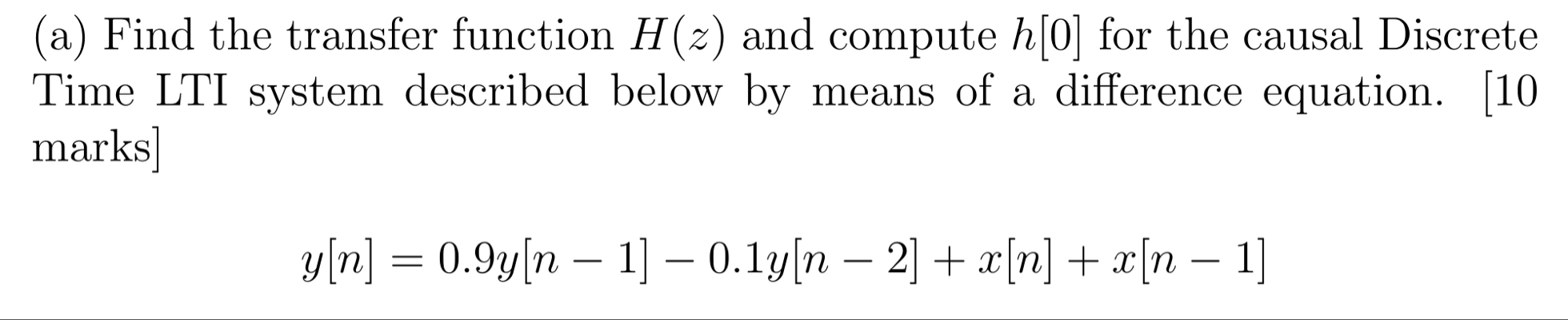 Solved A ﻿find The Transfer Function H Z ﻿and Compute
