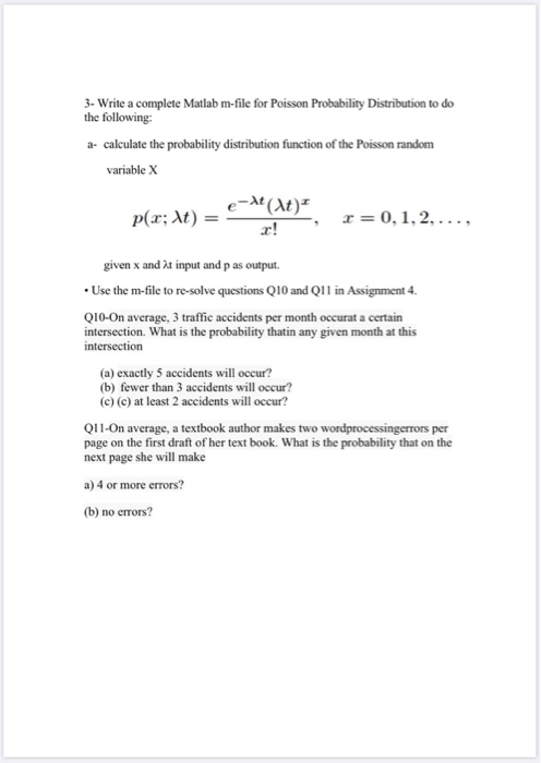 3- Write a complete Matlab m-file for Poisson | Chegg.com