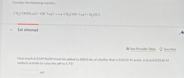 Solved Consider the following reaction: | Chegg.com