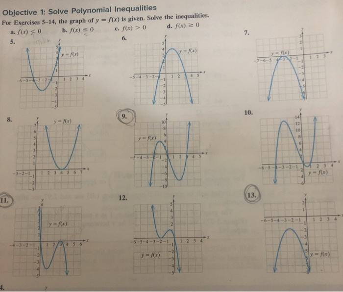 Solved Objective 1: Solve Polynomial Inequalities For | Chegg.com