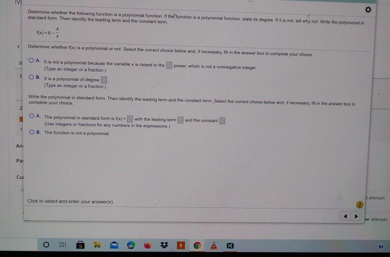 Solved o Determine whether the following function is a | Chegg.com