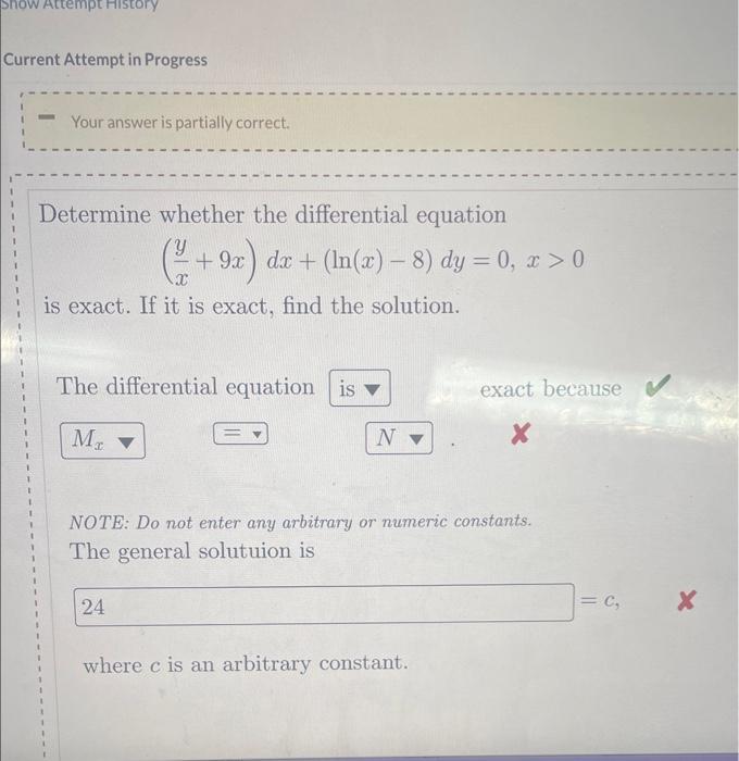 Solved Current Attempt in Progress Determine whether the | Chegg.com