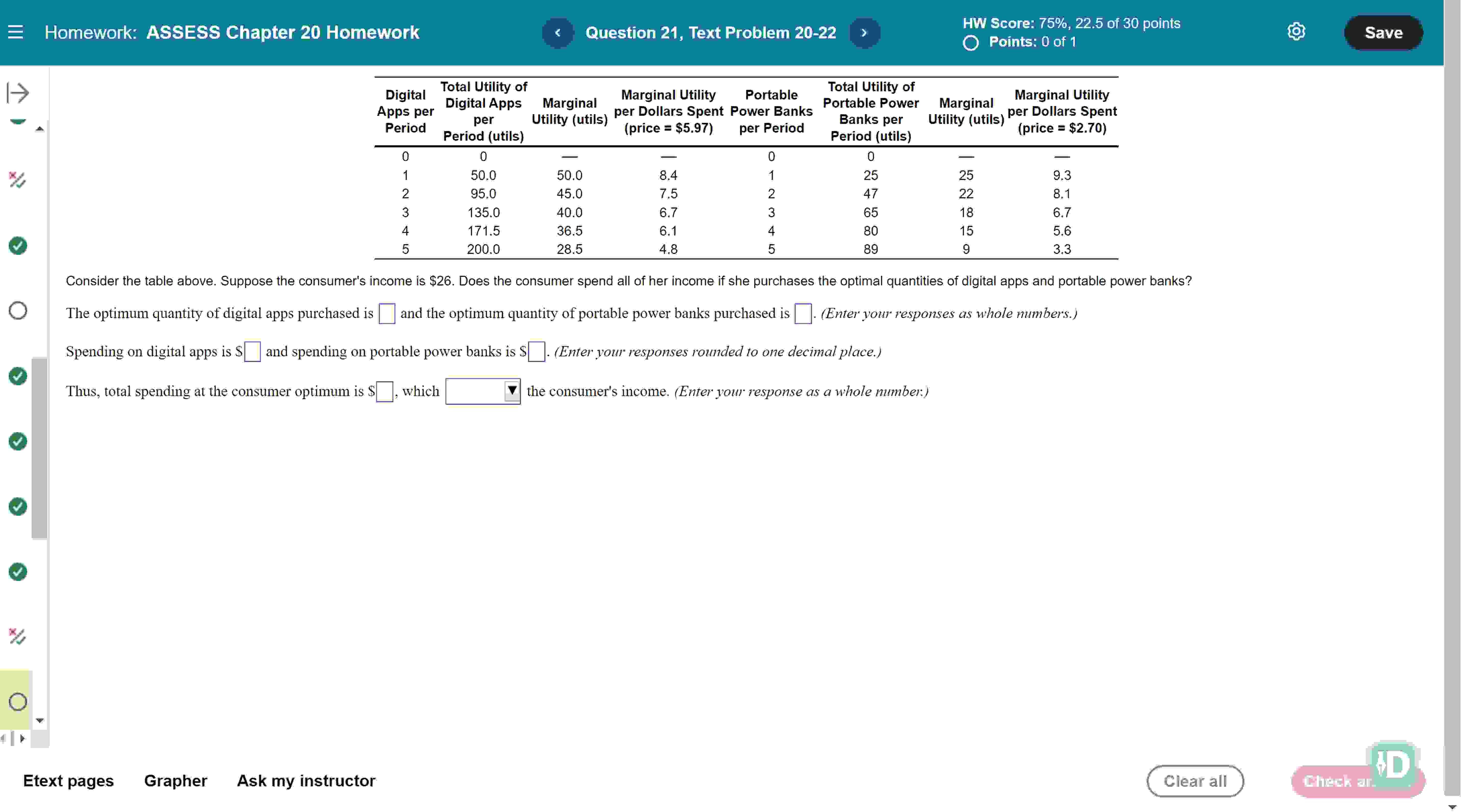 Solved Consider the table above. Suppose the ﻿consumer's | Chegg.com