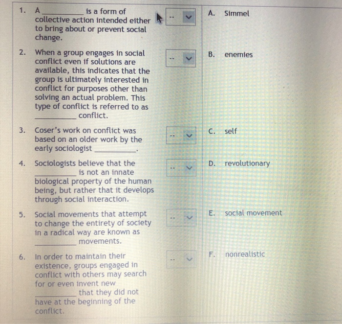 Solved A. Simmel is a form of collective action intended | Chegg.com