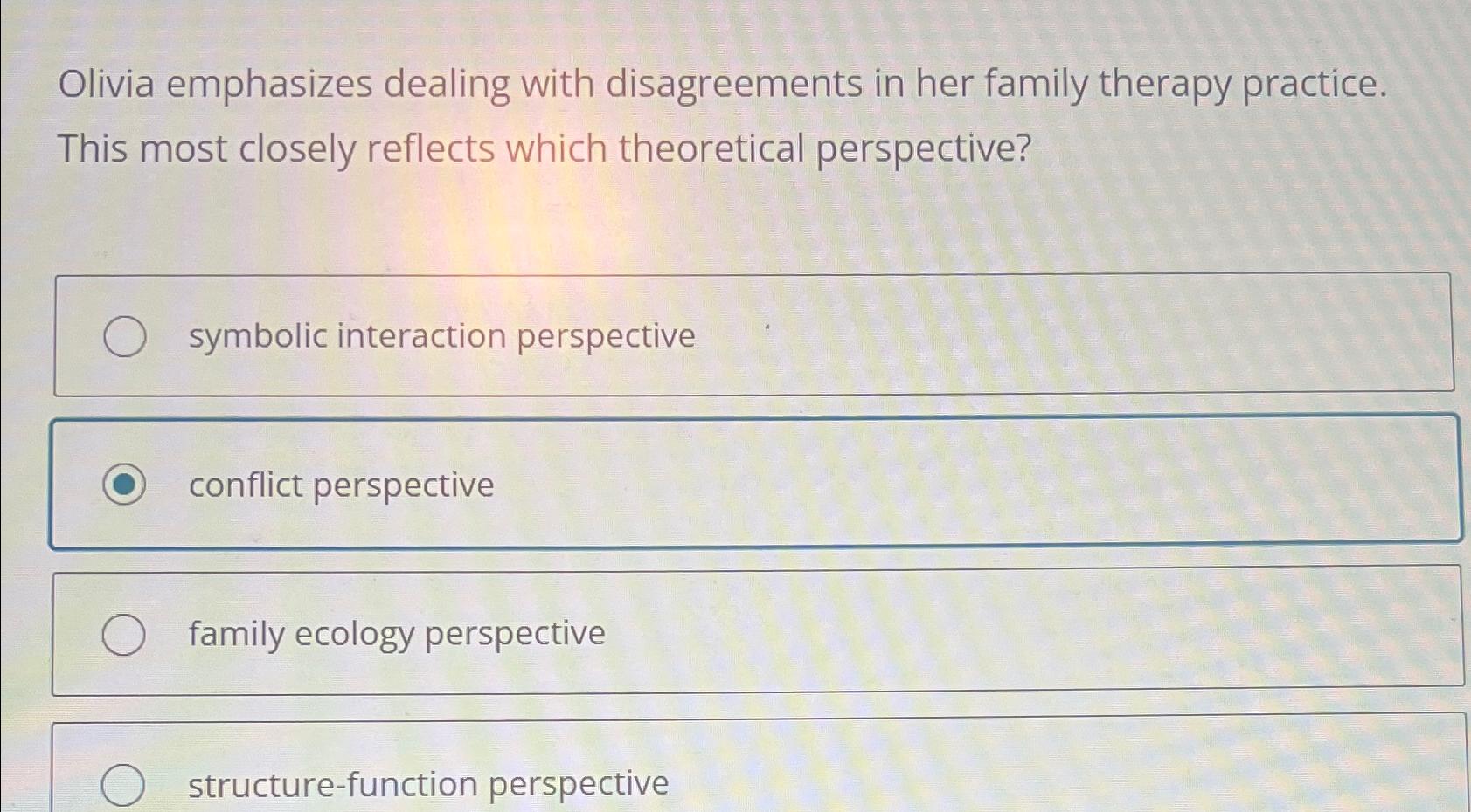 Solved Olivia emphasizes dealing with disagreements in her | Chegg.com