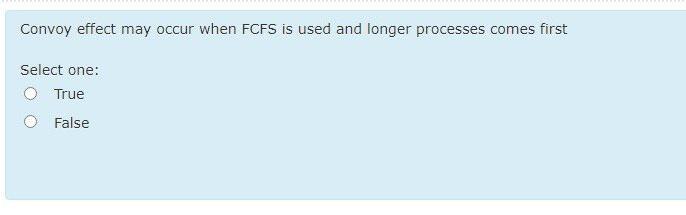 Solved Convoy effect may occur when FCFS is used and longer | Chegg.com