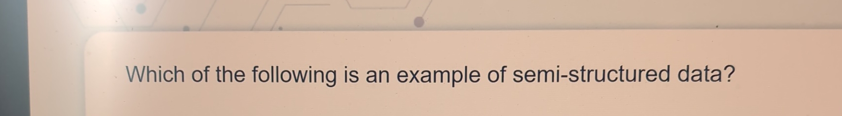Solved Which of the following is an example of | Chegg.com