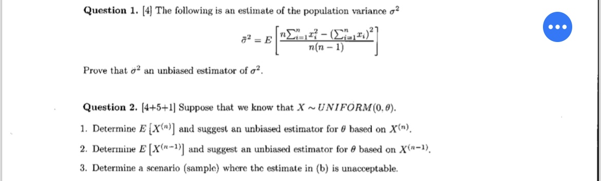 Solved Question 1. [4] ﻿The following is an estimate of the | Chegg.com