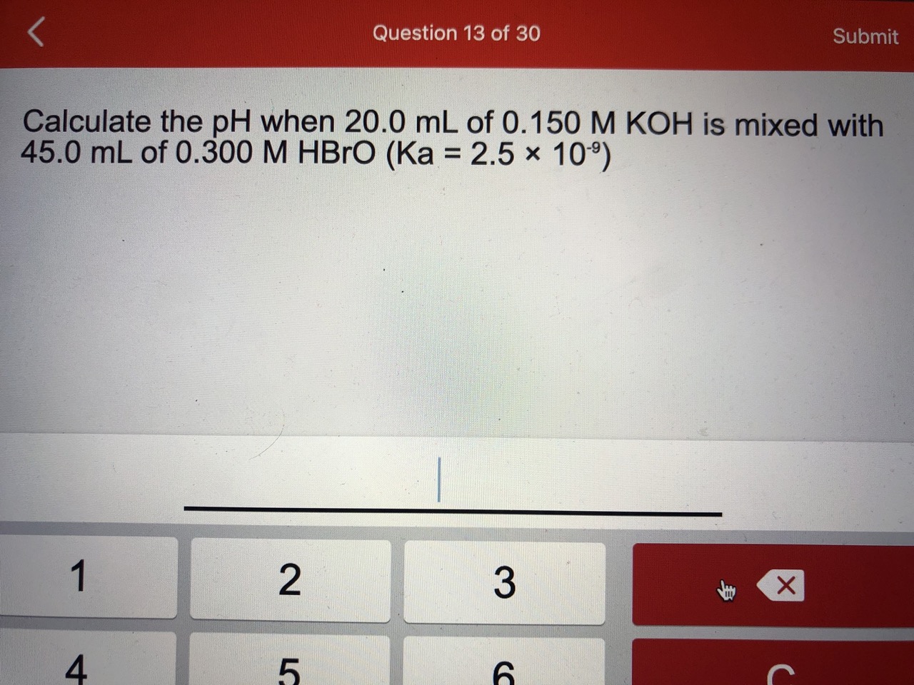 Solved Calculate the pH ﻿when 20.0mL ﻿of 0.150M ﻿KOH is | Chegg.com