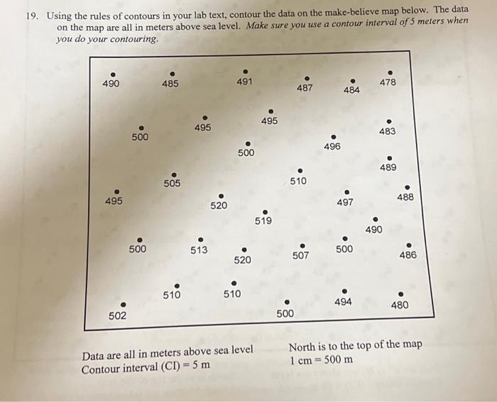 Solved 19. Using the rules of contours in your lab text, | Chegg.com