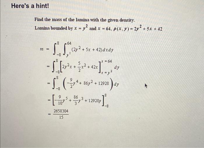 Solved the answer Ive wrote is incorrect I attached a hint | Chegg.com