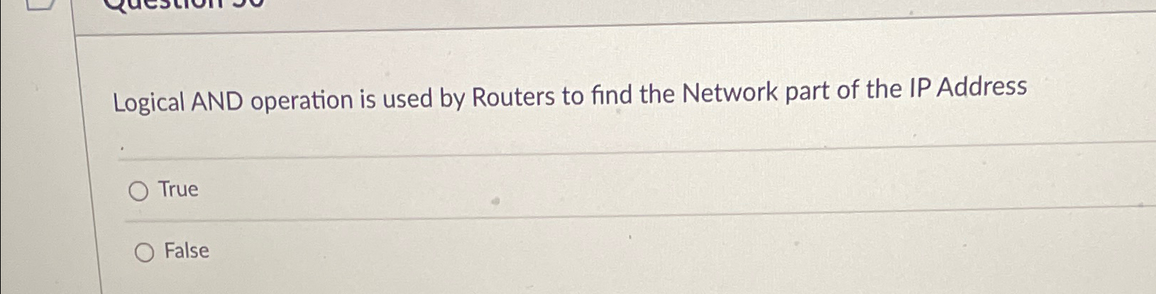 Solved Logical AND operation is used by Routers to find the | Chegg.com