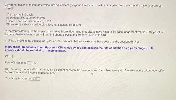 Solved Government Survey Takers Determine That Typical
