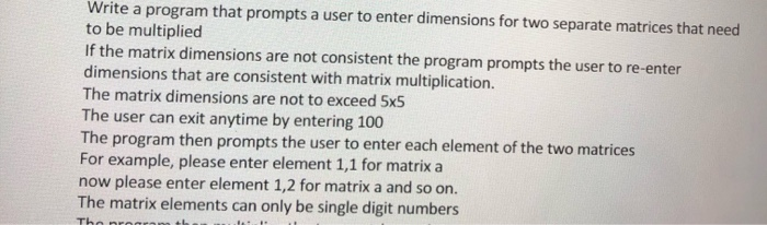 Solved Write A Program That Prompts A User To Enter 