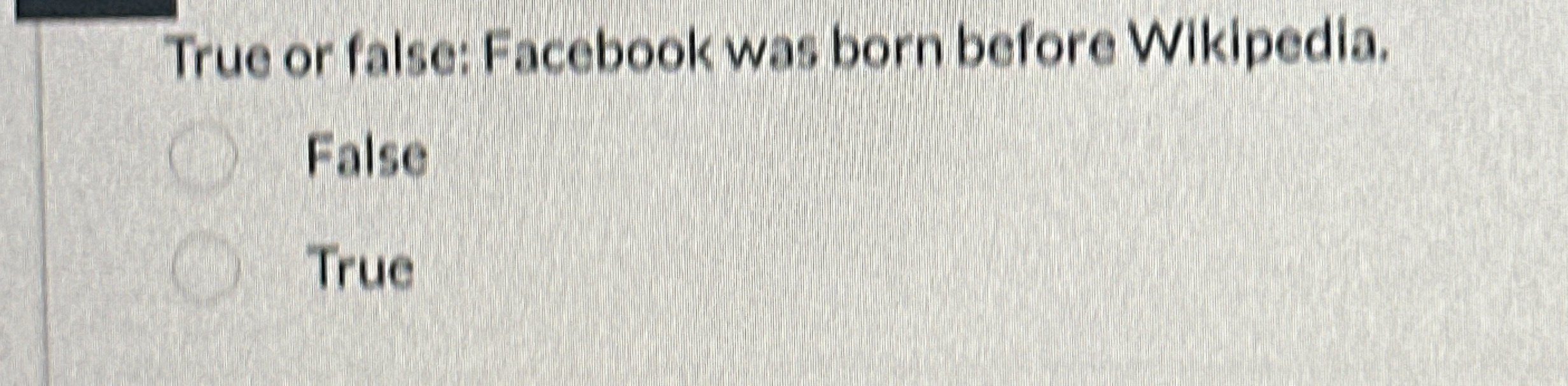 Solved True or false: Facebook was born before | Chegg.com