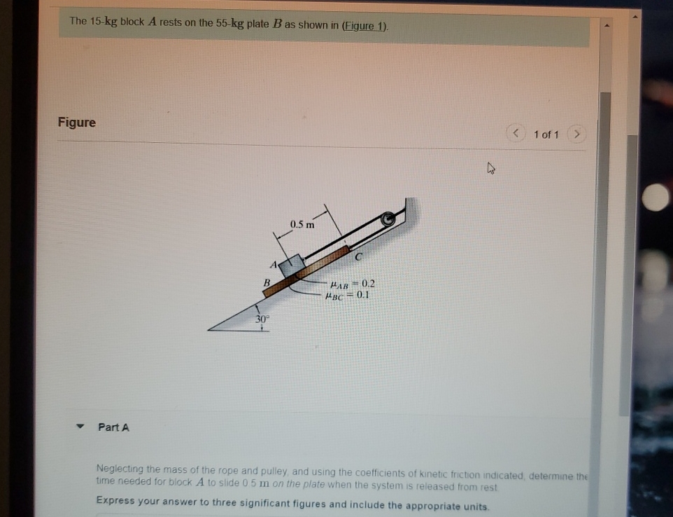 Solved The 15-kg ﻿block A rests on the 55-kg ﻿plate B ﻿as | Chegg.com